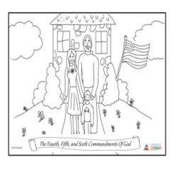 Greatest Commandment Bookmark Template Sketch Coloring Page